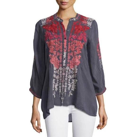 Johnny Was | Tops | Johnny Was Collection Blooming Ombre Embroidered ...